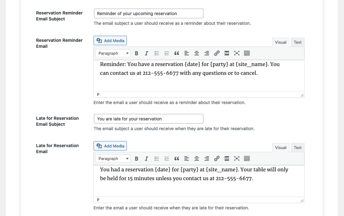 WordPress Reservation Reminders and More - Five Star Plugins